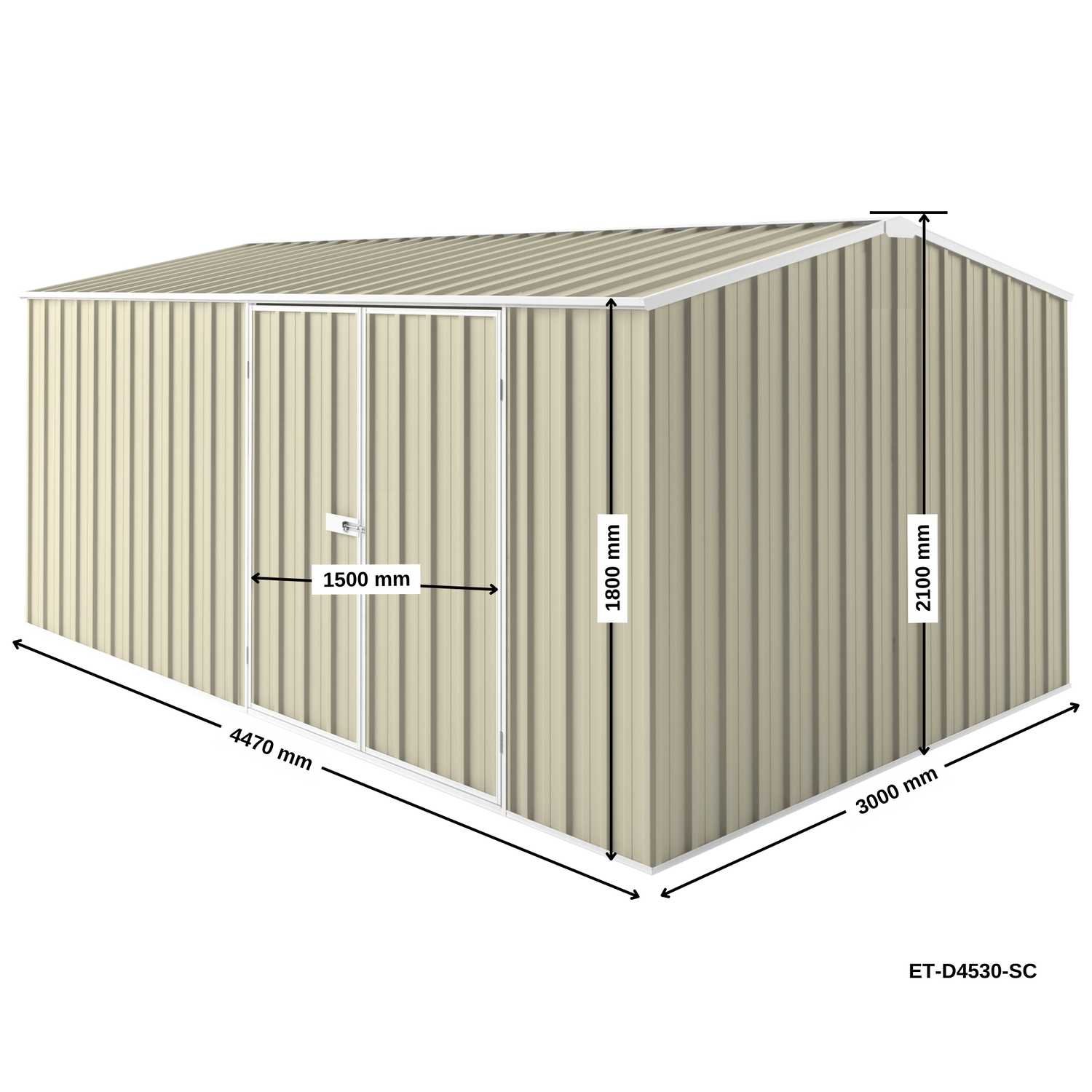 EasyShed | Workshop Shed 4.5m (w) x 3m (d) - Classic